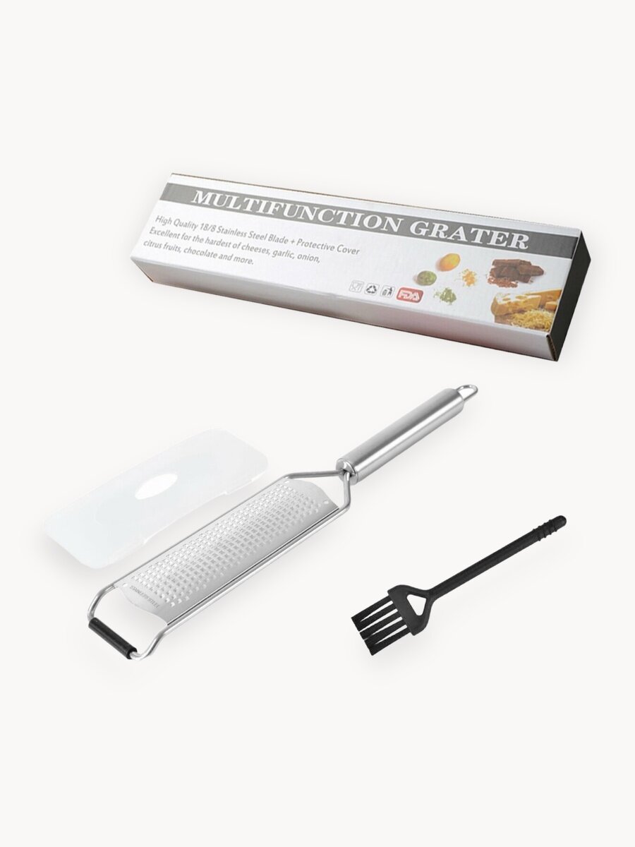 Терка для сыра и цитрусовых, длинная с ручкой, длина 30 см, нержавеющая сталь