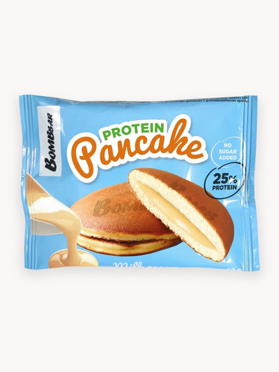 Bombbar Протеиновые печенья с начинкой без сахара "Молочный крем", 10шт х 40г