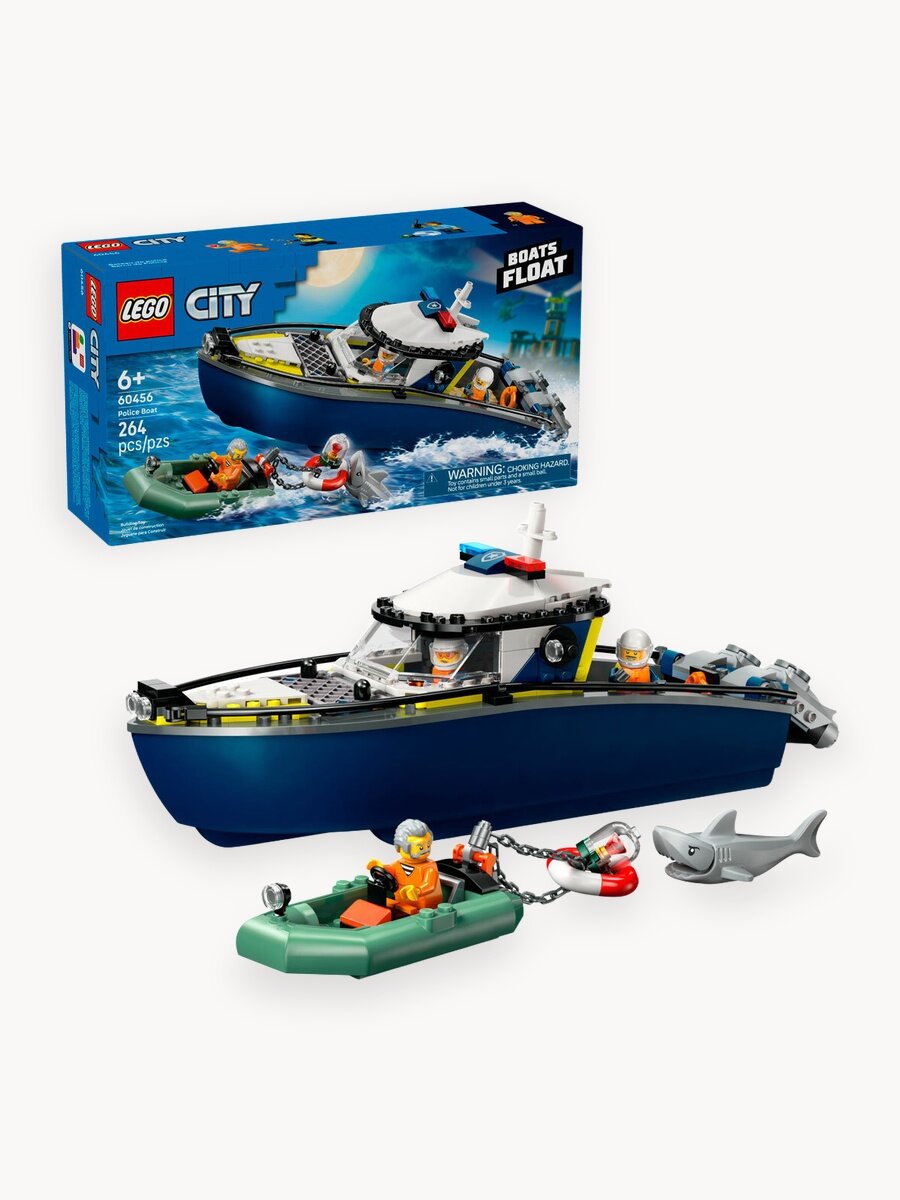 Конструктор LEGO City 60456 Погоня на полицейском катере, 264 дет.