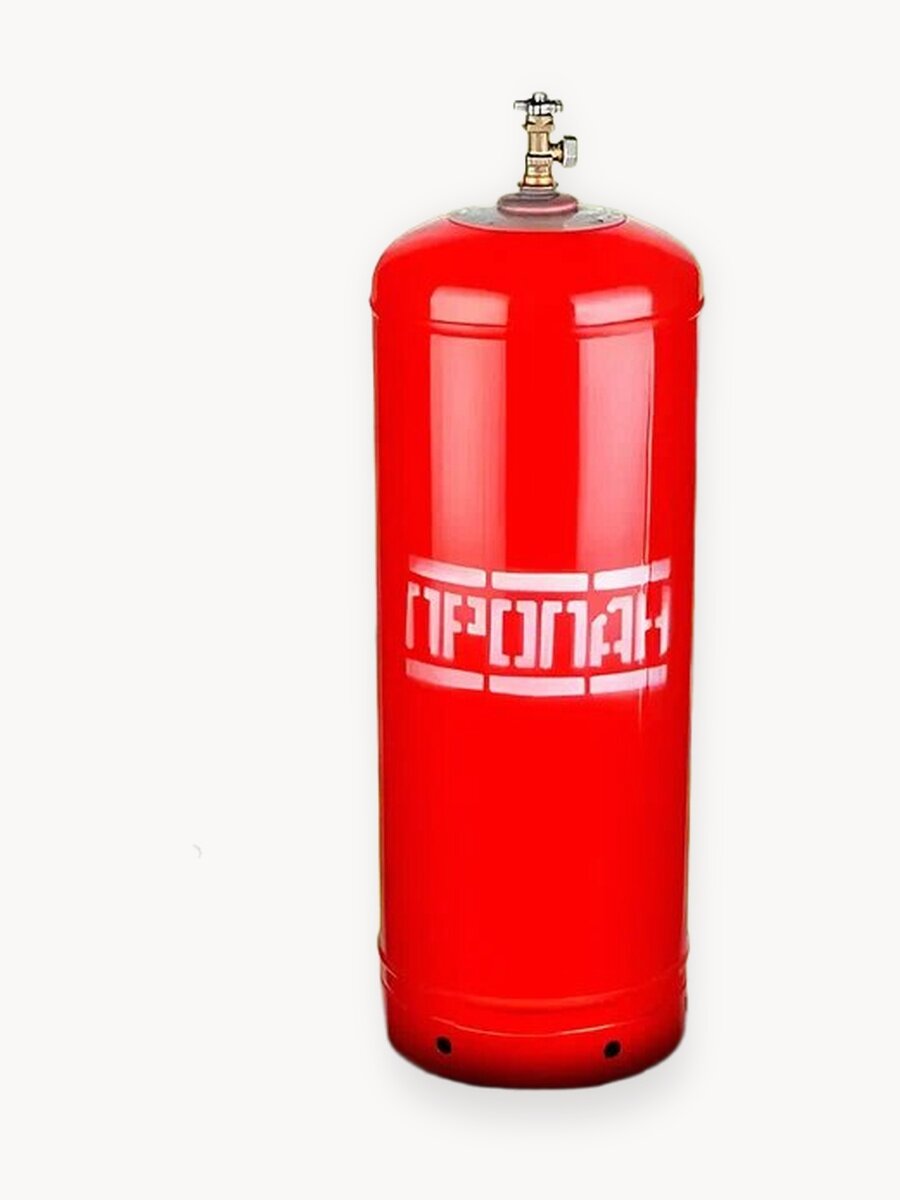 Газовый баллон NOVOGAS, 50 л, с вентилем ВБ-2 , сталь, пропан-бутан, резьбовое подключение (пустой)