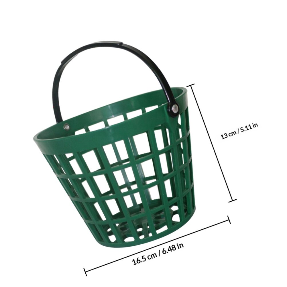 Корзина Для Гольф Боллов Из Термостойкого Материала Зеленого Цвета 19.50X15.50X12.00Cm