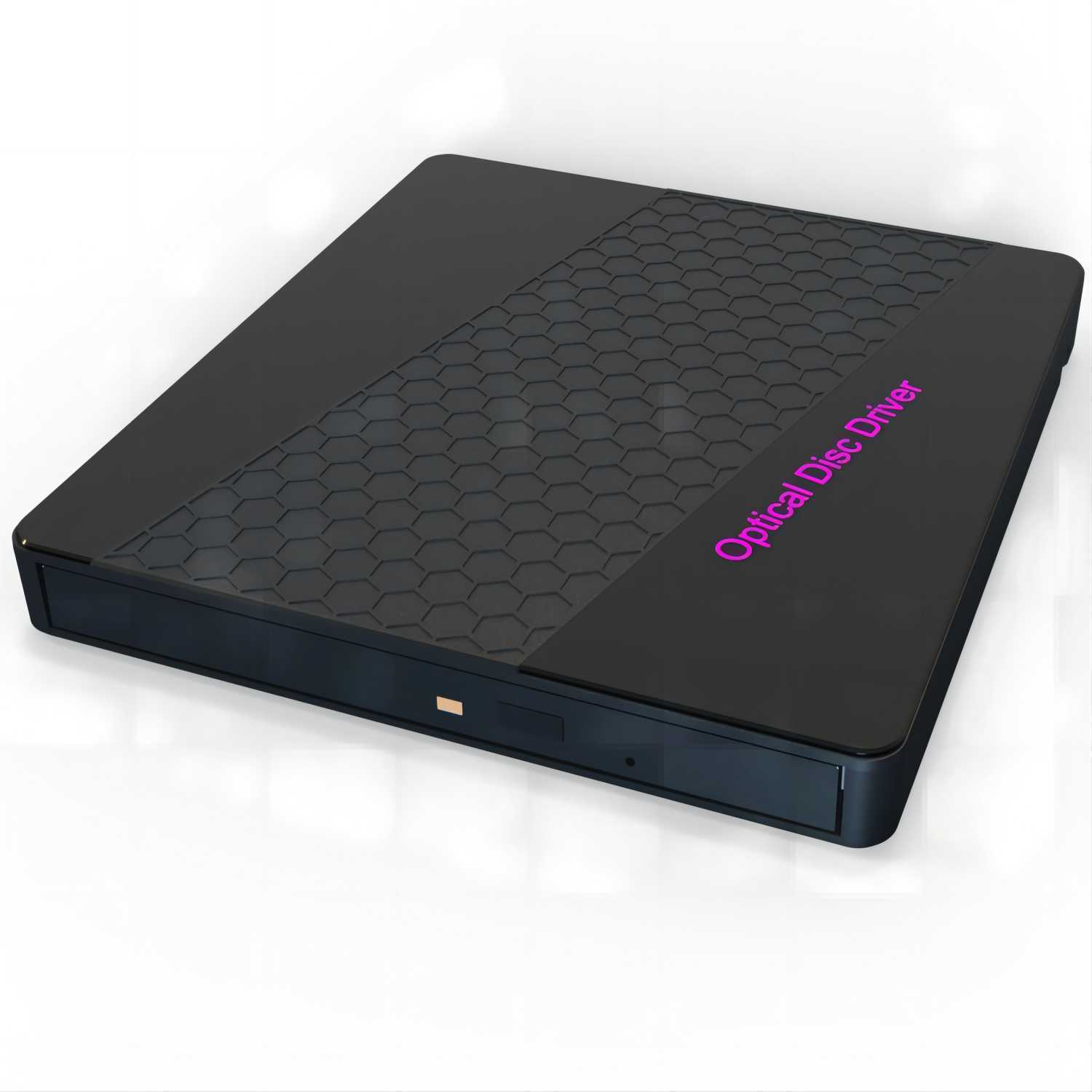 Внешний DVD-привод 7-в-1 с USB 3.0 и Type-C, скоростной CD/DVD привод для записи, 4-портовый хаб и картридер SD для ноутбуков и настольных ПК, черный