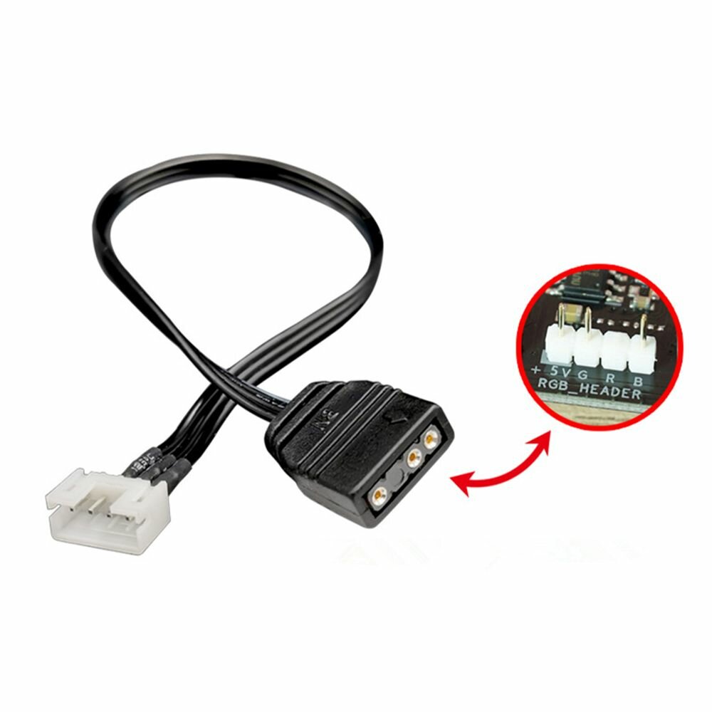 Кабель-адаптер MyPads R5 Small 4Pin - 5V ARGB 3Pin для контроллера вентилятора