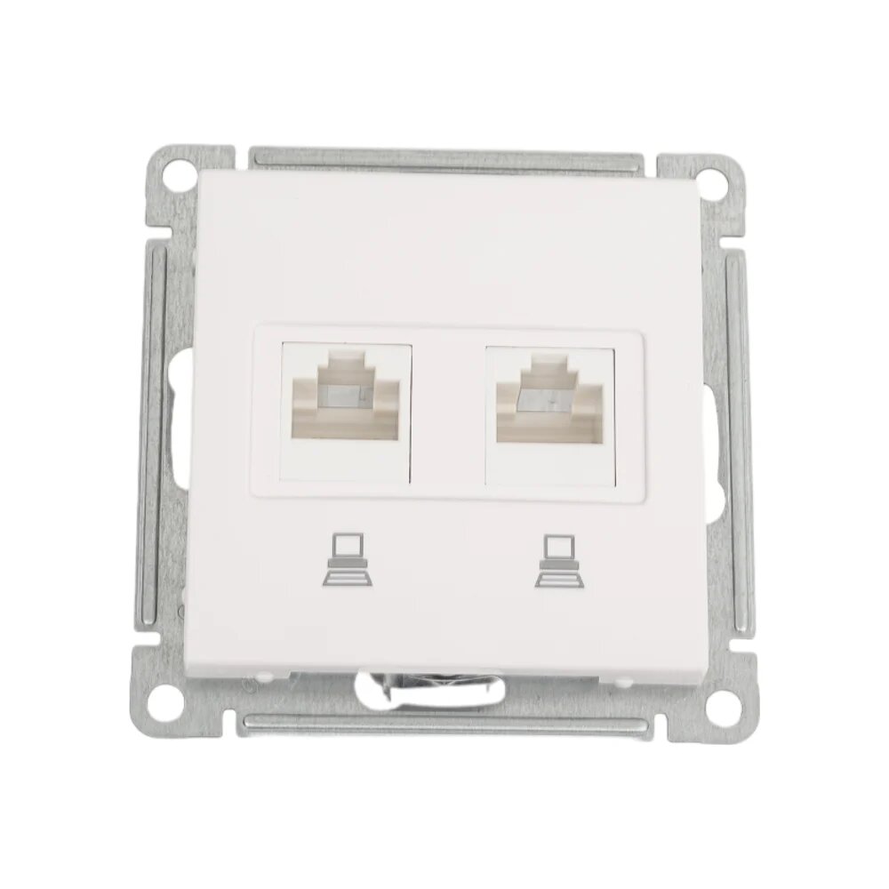 Systeme Electric ( Schneider Electric) Wessen 59 Бел Розетка компьютерная 2-ая RJ45 кат.5e SE RSI-251KK5E-1-86