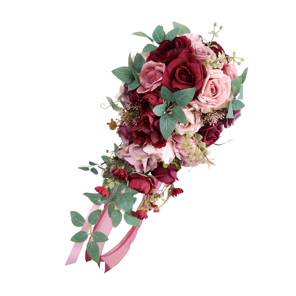 Свадебные букеты на свадьбу, Имитация свадебного букета невесты из роз, Свадебные украшения для церемонии, Юбилея