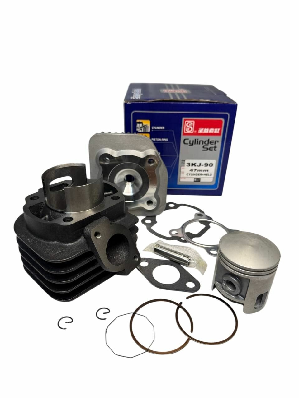 Поршневая (ЦПГ в сборе) Yamaha Jog 3kj-90, d-47mm/90cc ГБЦ в комплекте SEE