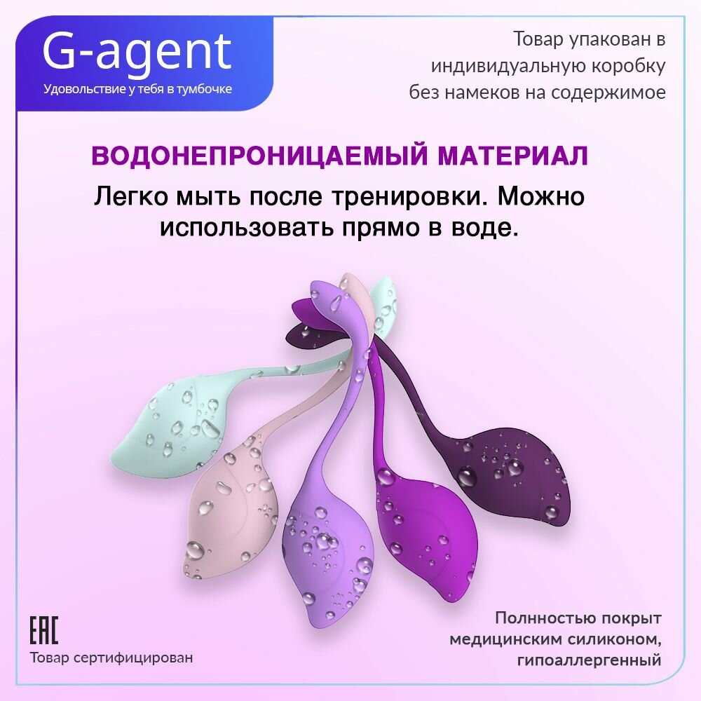 Вагинальные шарики для тренировок интимных мышц (Тренажер Кегеля)