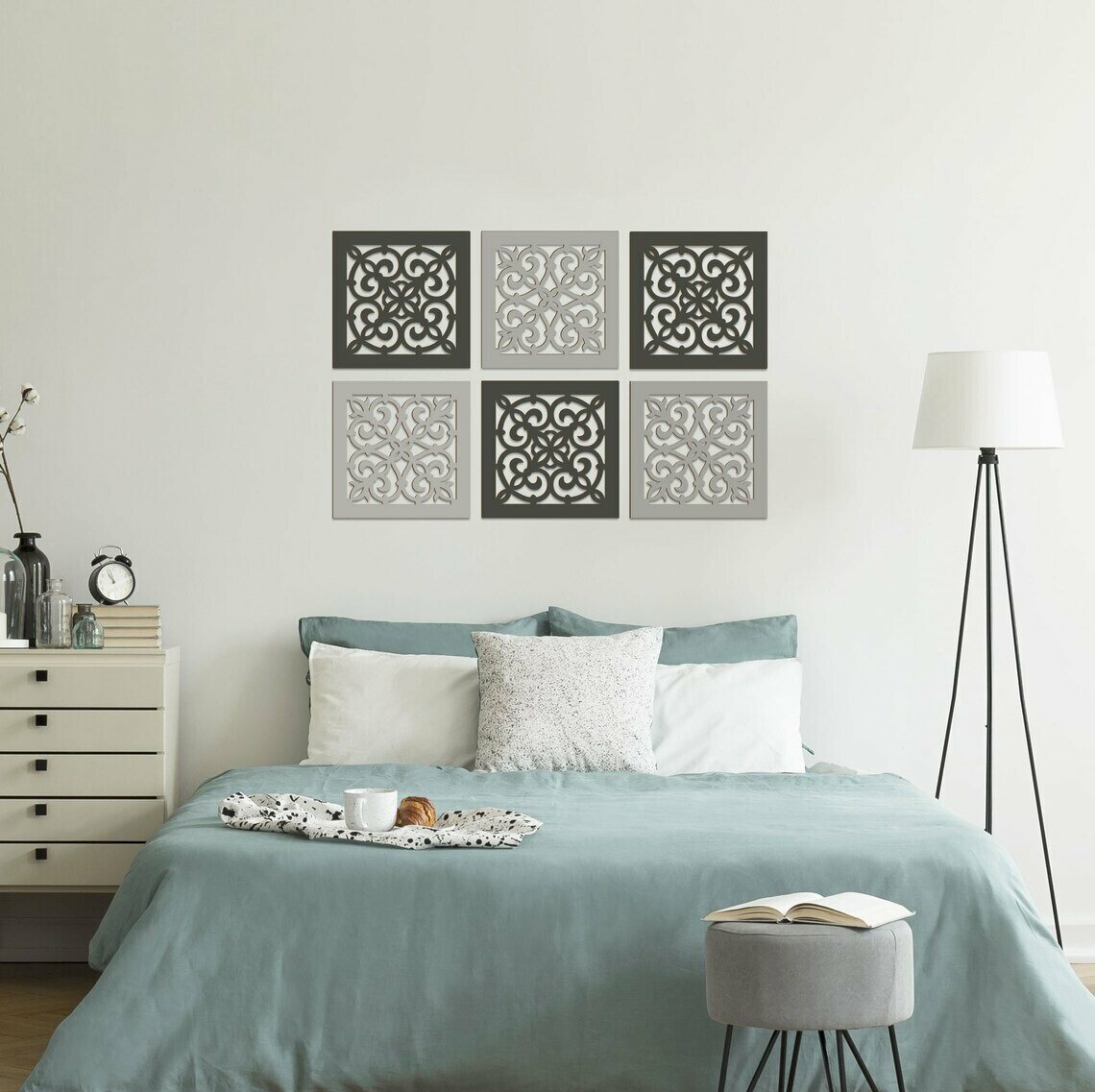 Панно/декор из дерева на стену Мирада (комплект из 6 панно)