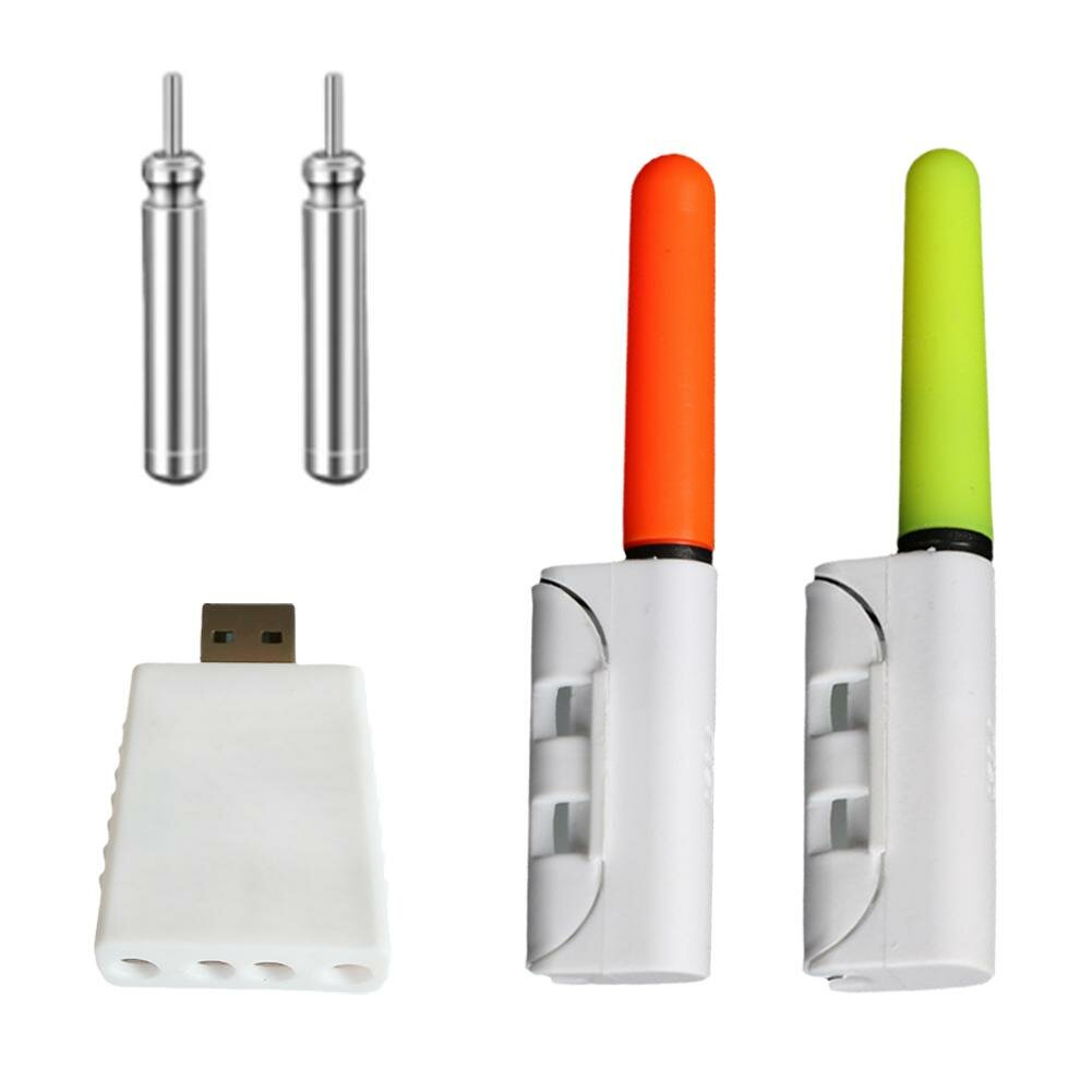 Светлячок на кончик удочки с литиевым аккумулятором - 2шт плюс адаптер для зарядки