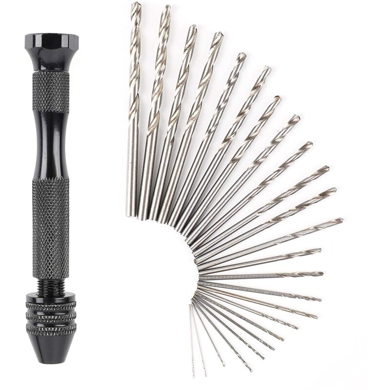 Набор из 150 ручных сверл - мини-сверла Pin Vise Twist Hand Drill Bits - для сверлильного инструмента своими руками, моделирования, металла и дерева