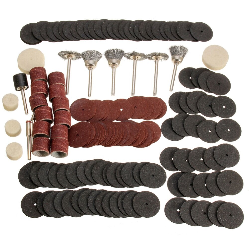 Набор из 150 насадок для вращающегося электроинструмента Dremel с хвостовиком 1/8', шлифовальная полировальная машина
