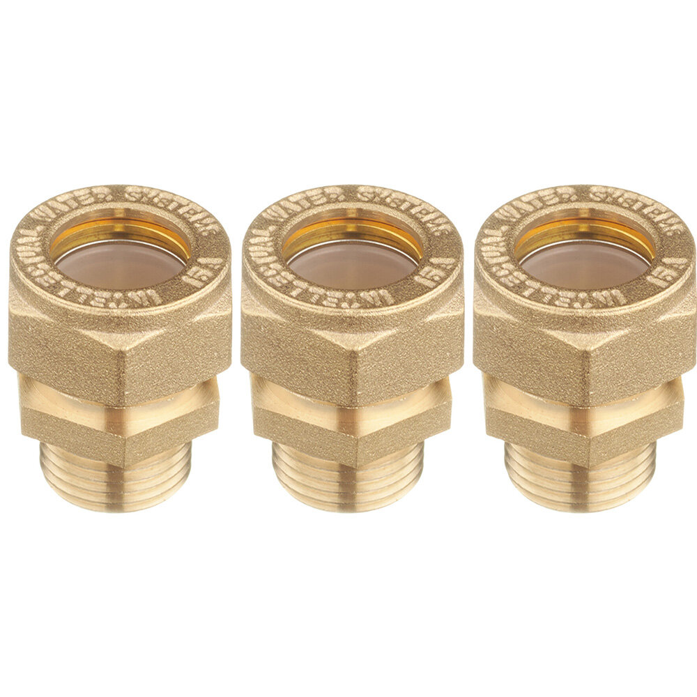 Муфта 15 мм х 1/2 НР(ш) для гофрированных труб (3 шт.)