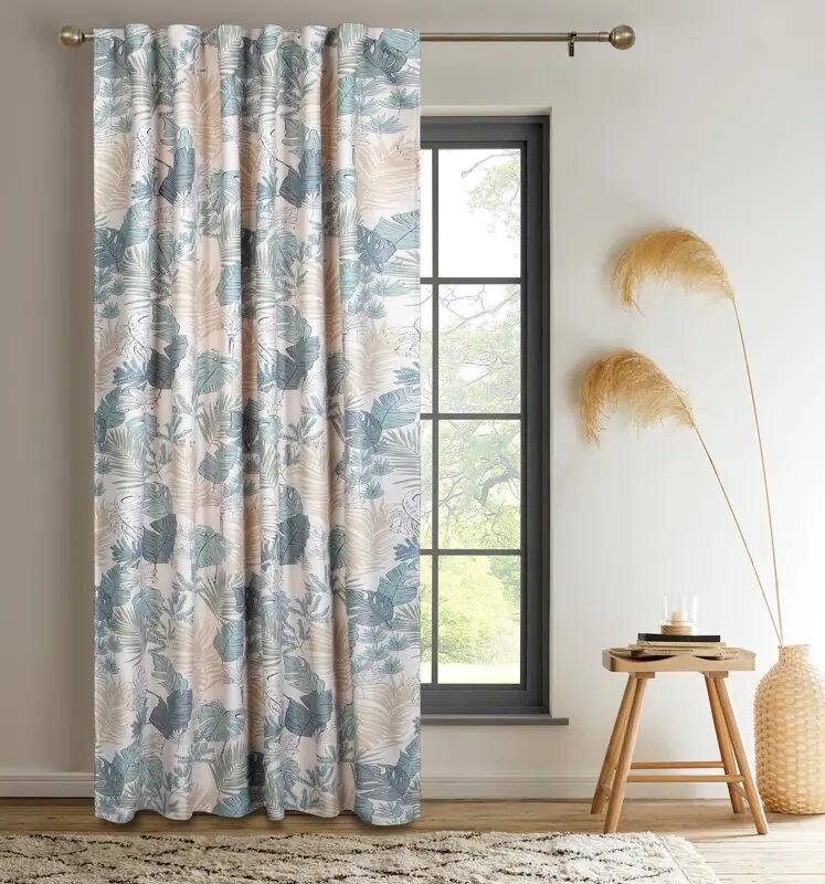 Штора на ленте со скрытыми петлями димаут Kreaforta Aleida 140x280 см бежевый