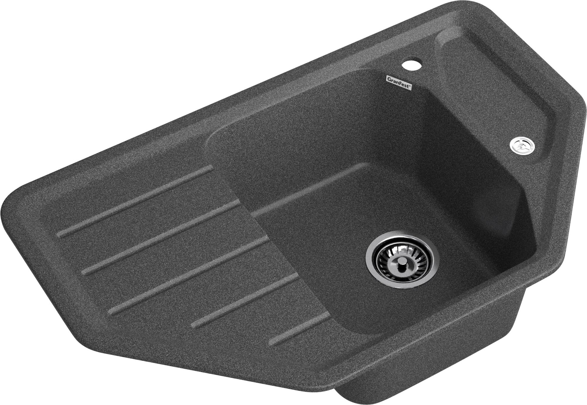 Кухонная мойка GranFest Corner GF-C-800E графит