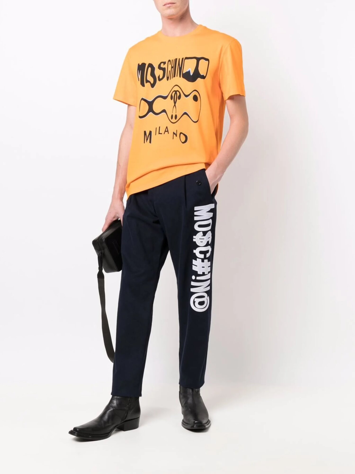 Брюки классические MOSCHINO, размер 48, синий — фото 1