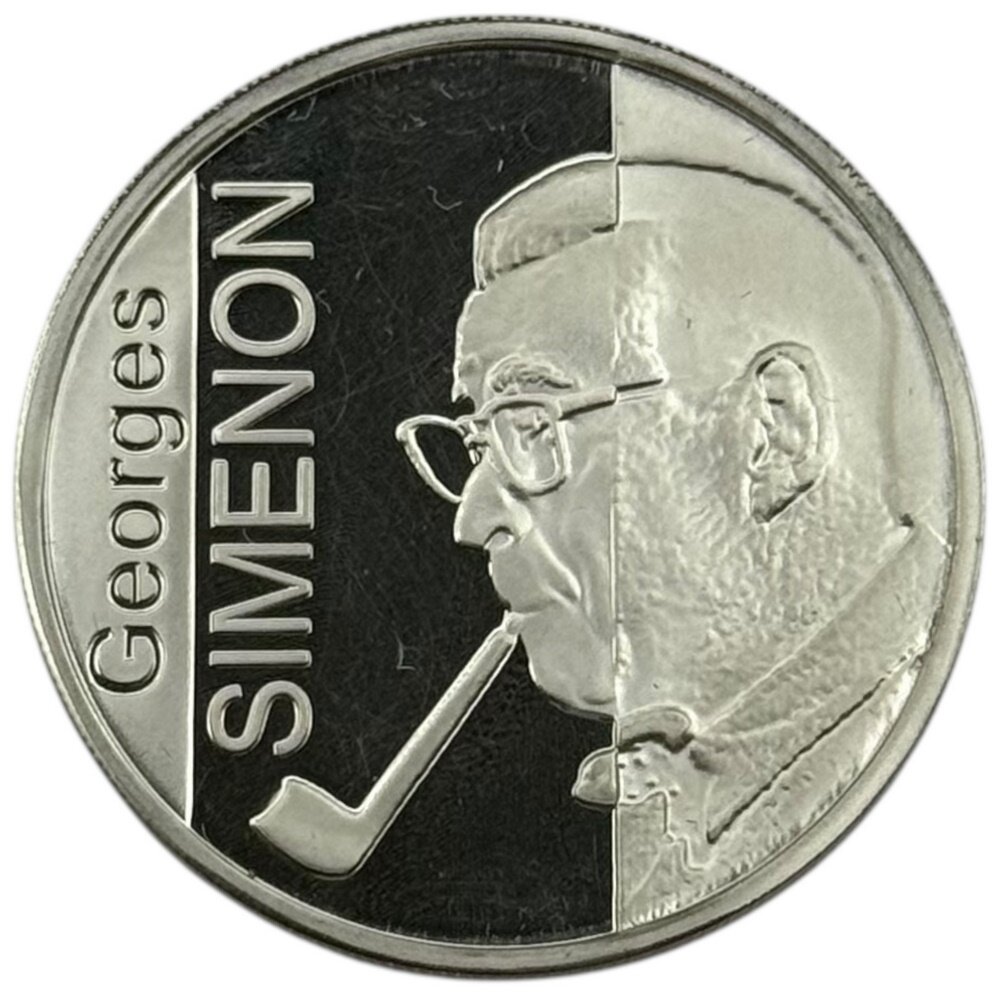 Бельгия 10 евро 2003 г. (100 лет со дня рождения Жоржа Сименона) (Proof)