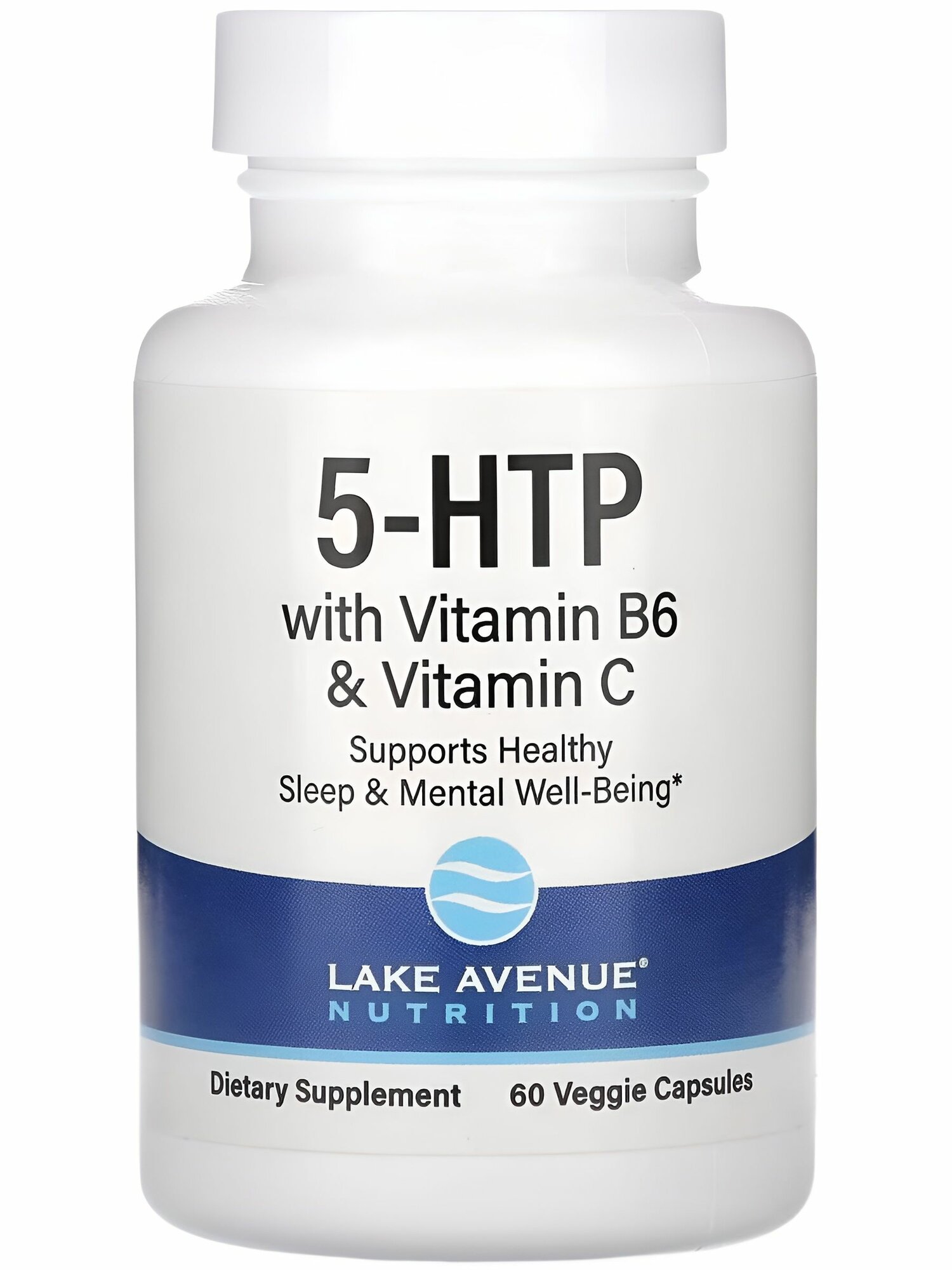 5-HTP Lake Avenue 60 капсул, для улучшения настроения, снижения тревоги и сна
