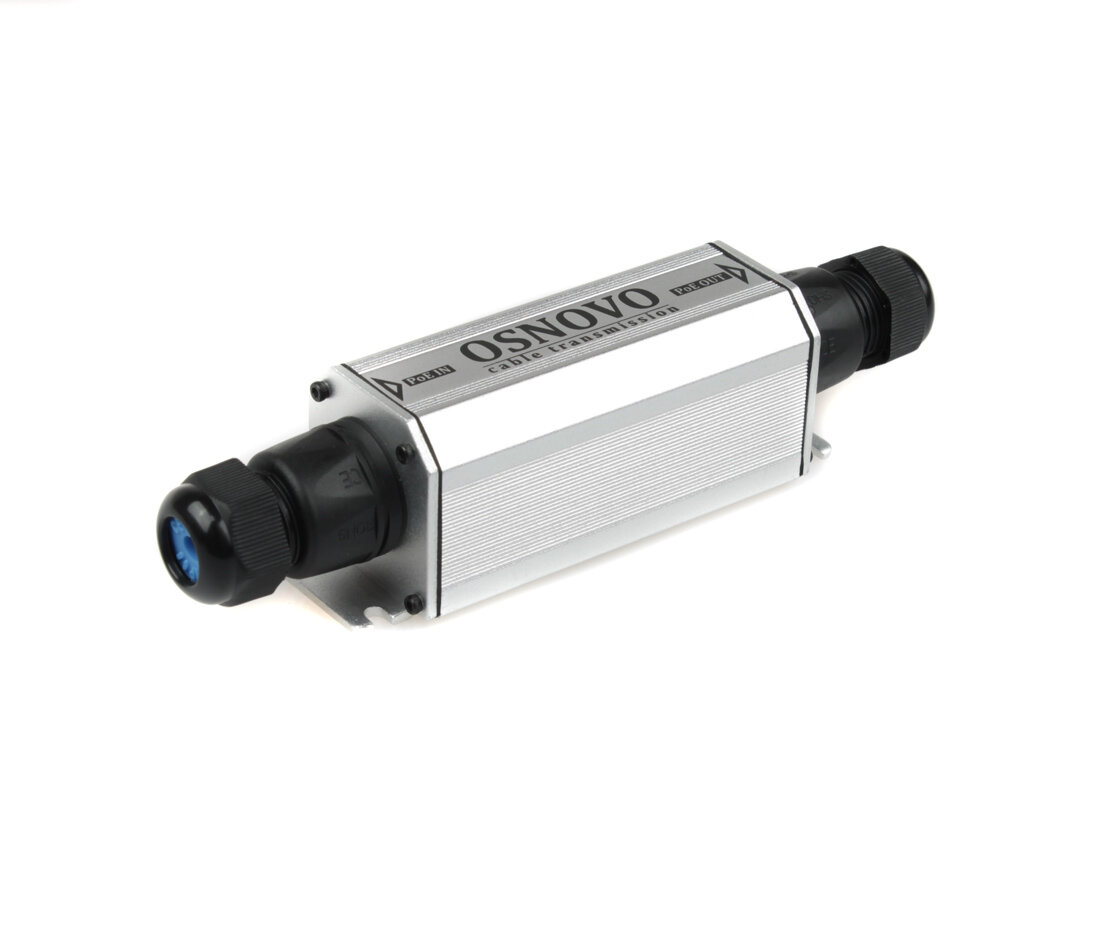 Удлинитель OSNOVO уличный, с питанием через Ethernet, 2 порта, скорость до 1 Гбит/с, степень защиты IP66