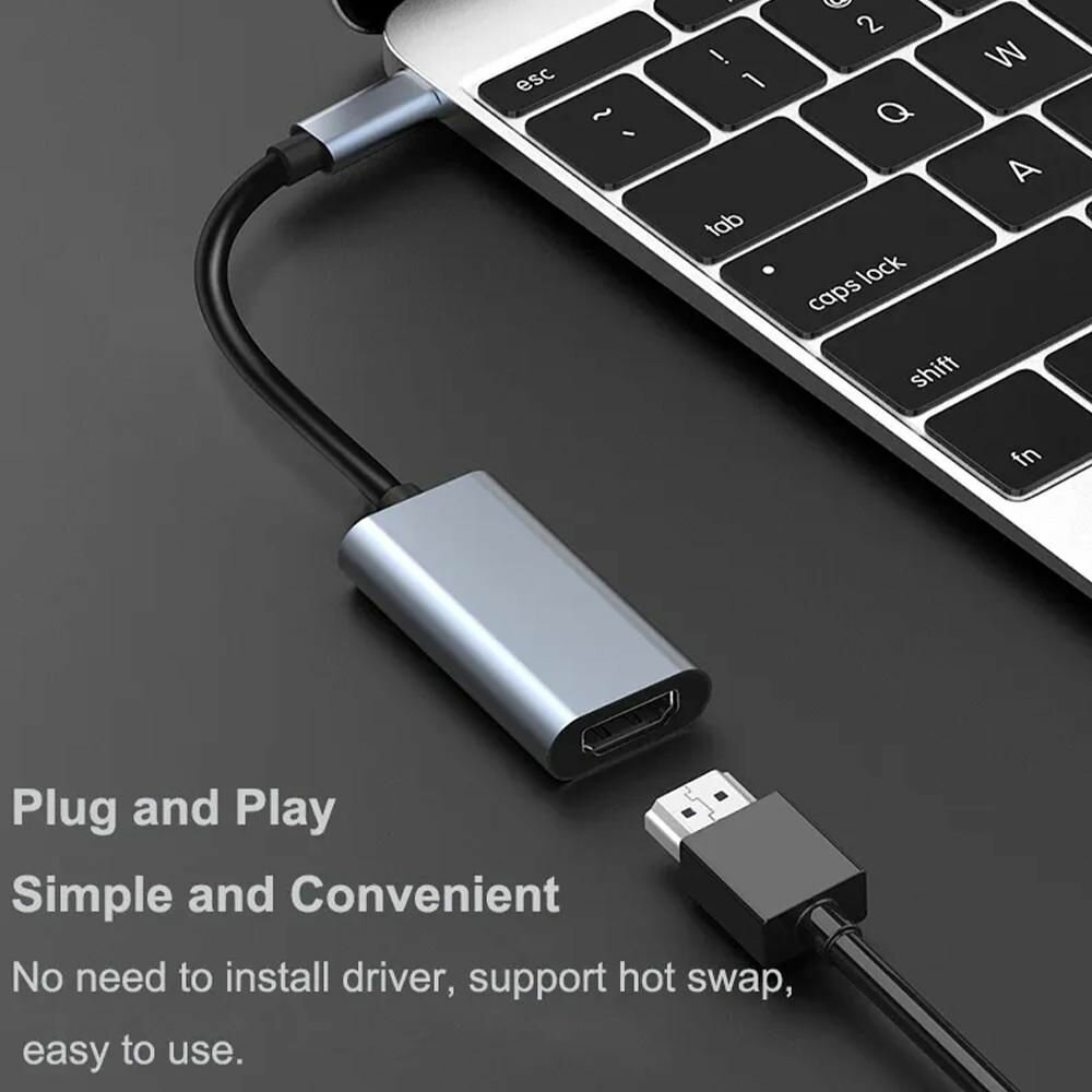 USB-кабель адаптера типа C к HDMI для телефона-планшета MHL Android, черный