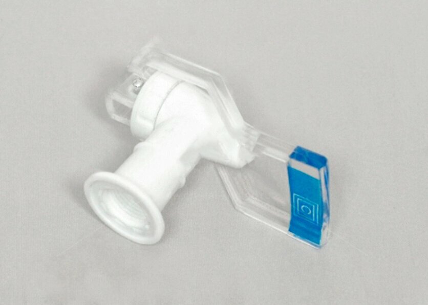 Крану куллера для холодной воды, синий, внутренняя резьба, прозрачный пластик