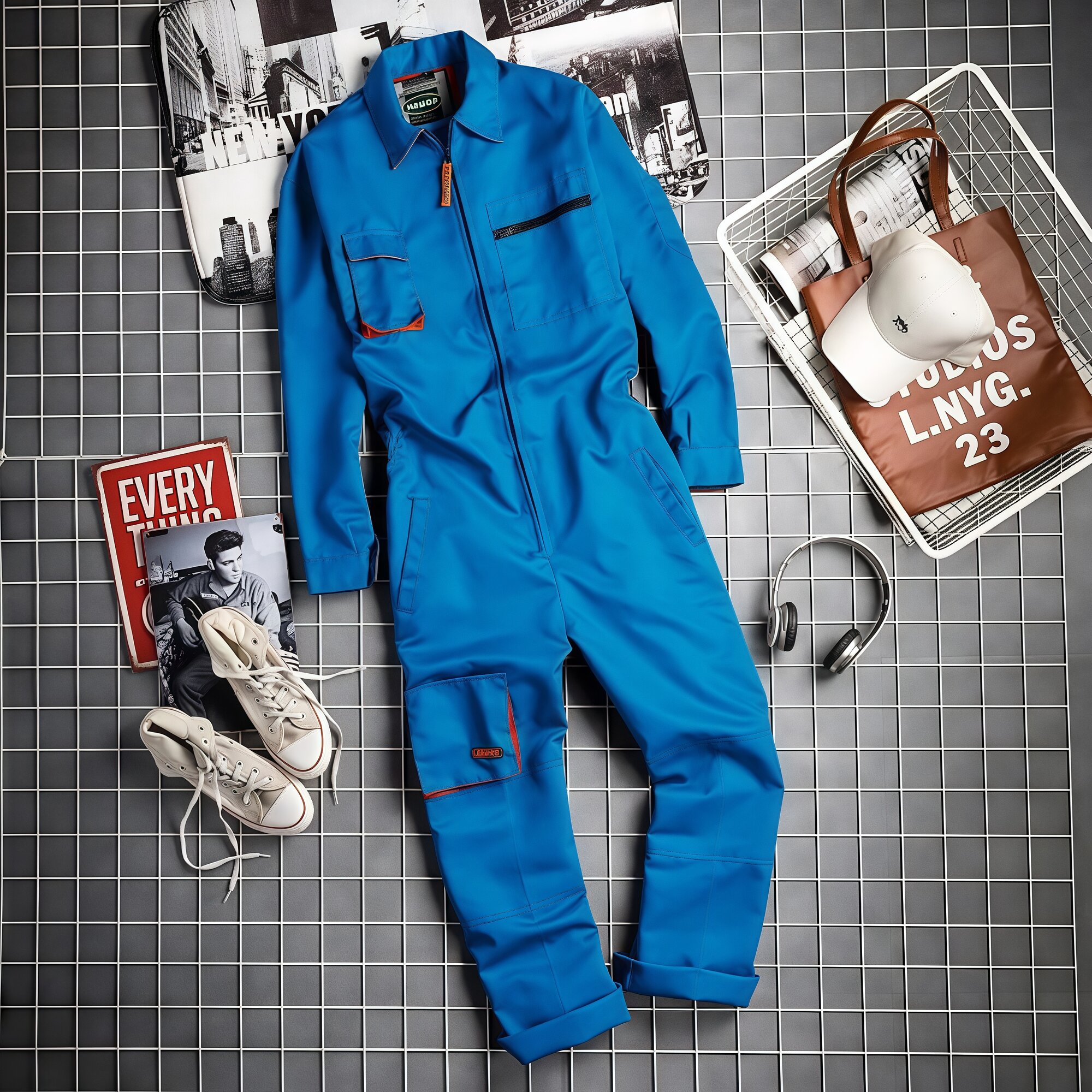 Мужские комбинезоны / Полукомбинезоны брюки, всесезонный, полиэстер