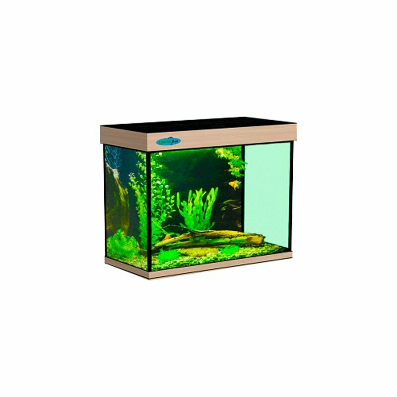 Аквариум 70 литров AquariumBest , с подсветкой, Беленый дуб (61х31х47 см)