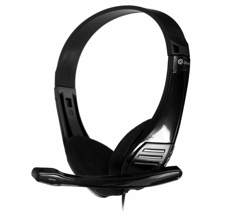 Наушники с микрофоном Oklick HS-M150 черный 2.2м накладные оголовье (NO-003N)