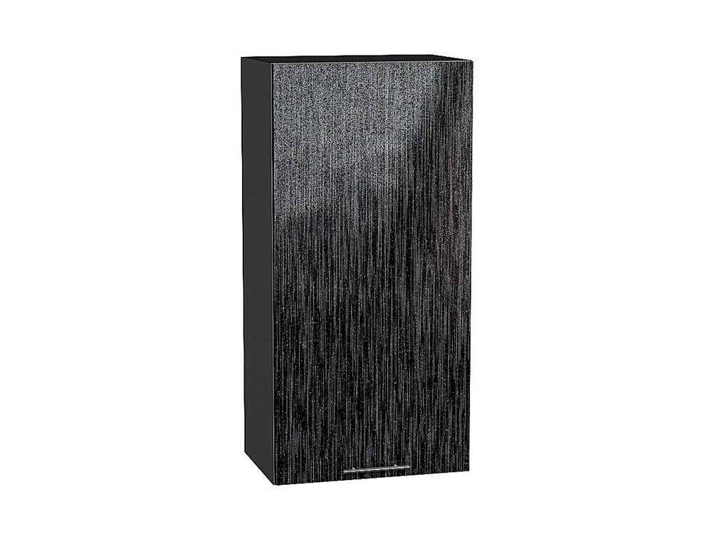 VVT Шкаф верхний с 1-ой дверцей Валерия-М Graphite, Черный металлик дождь, 920, 450 В*Ш*Г 920*450*318, фасад МДФ Черный металлик дождь, корпус Graphite Черный металлик дождь