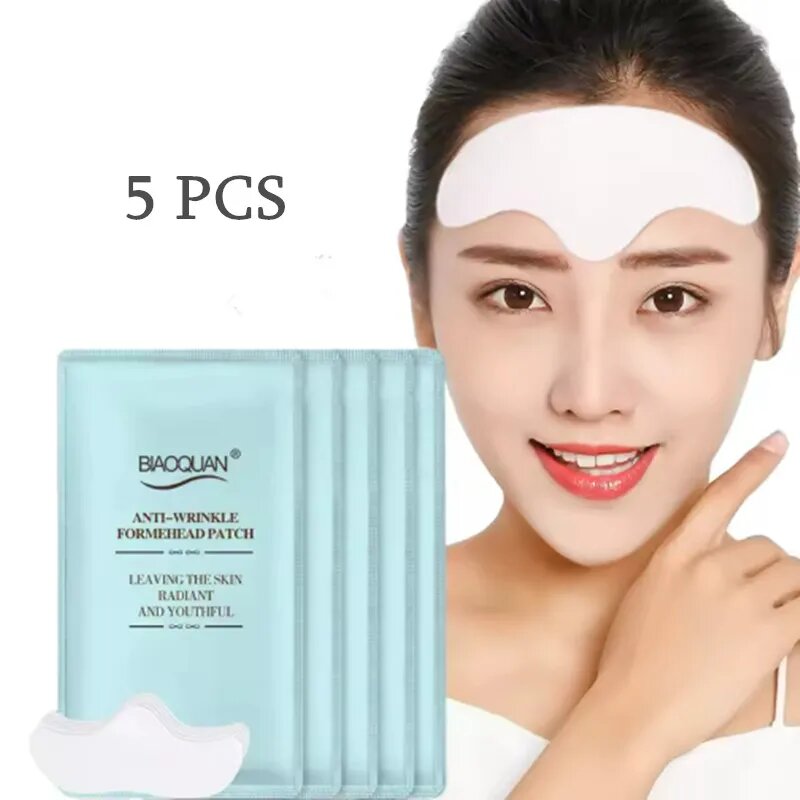 5 шт, гель-пластырь для удаления морщин на лбу против морщин, лифтинг лица, антивозрастной увлажняющий пластырь для ухода за лицом, инструменты для ухода за кожей
