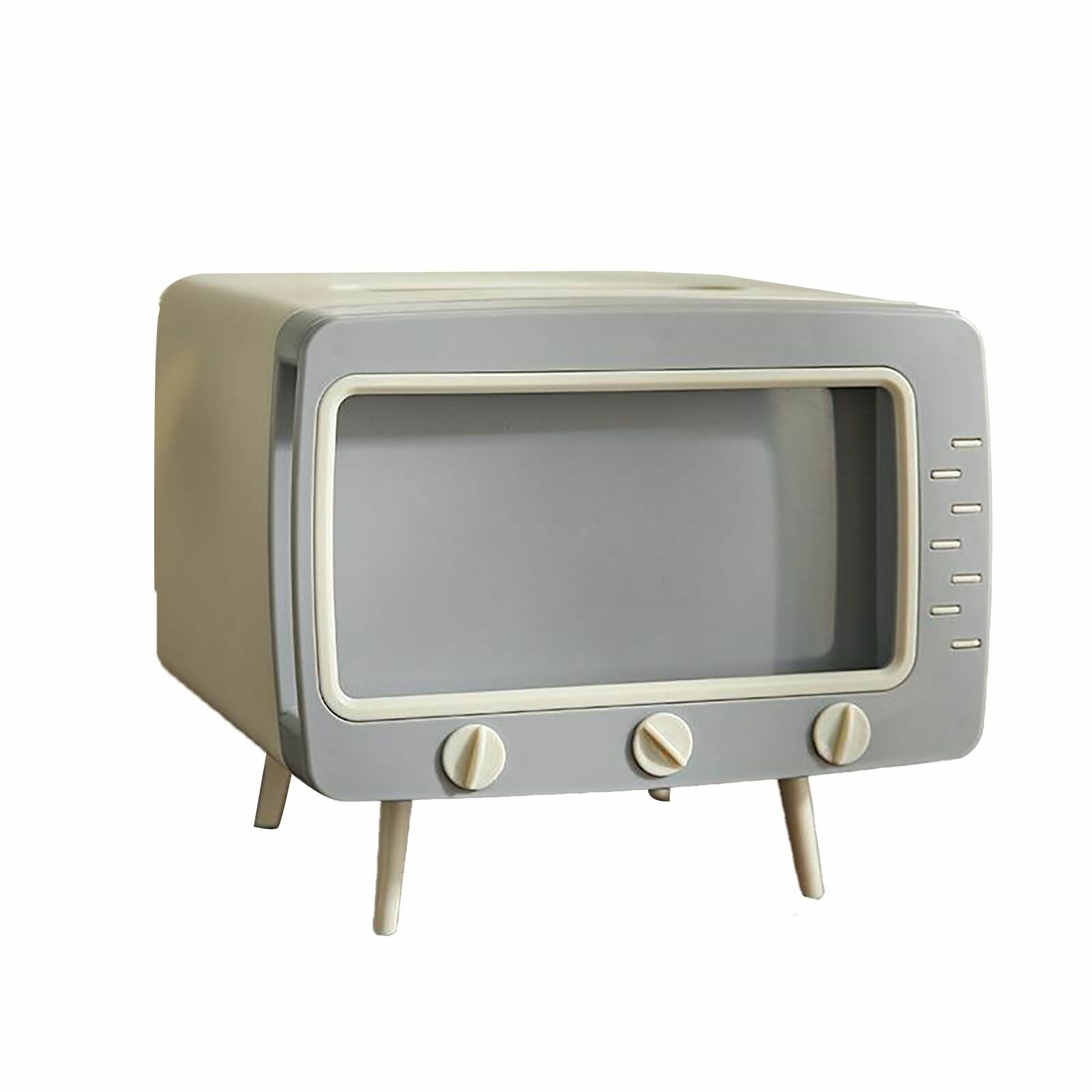 Коробка для салфеток в форме телевизора, многофункциональная модная милая коробка для салфеток, украшение для рабочего стола для комнаты, ванной комнаты, кухни, столовой, белый цвет