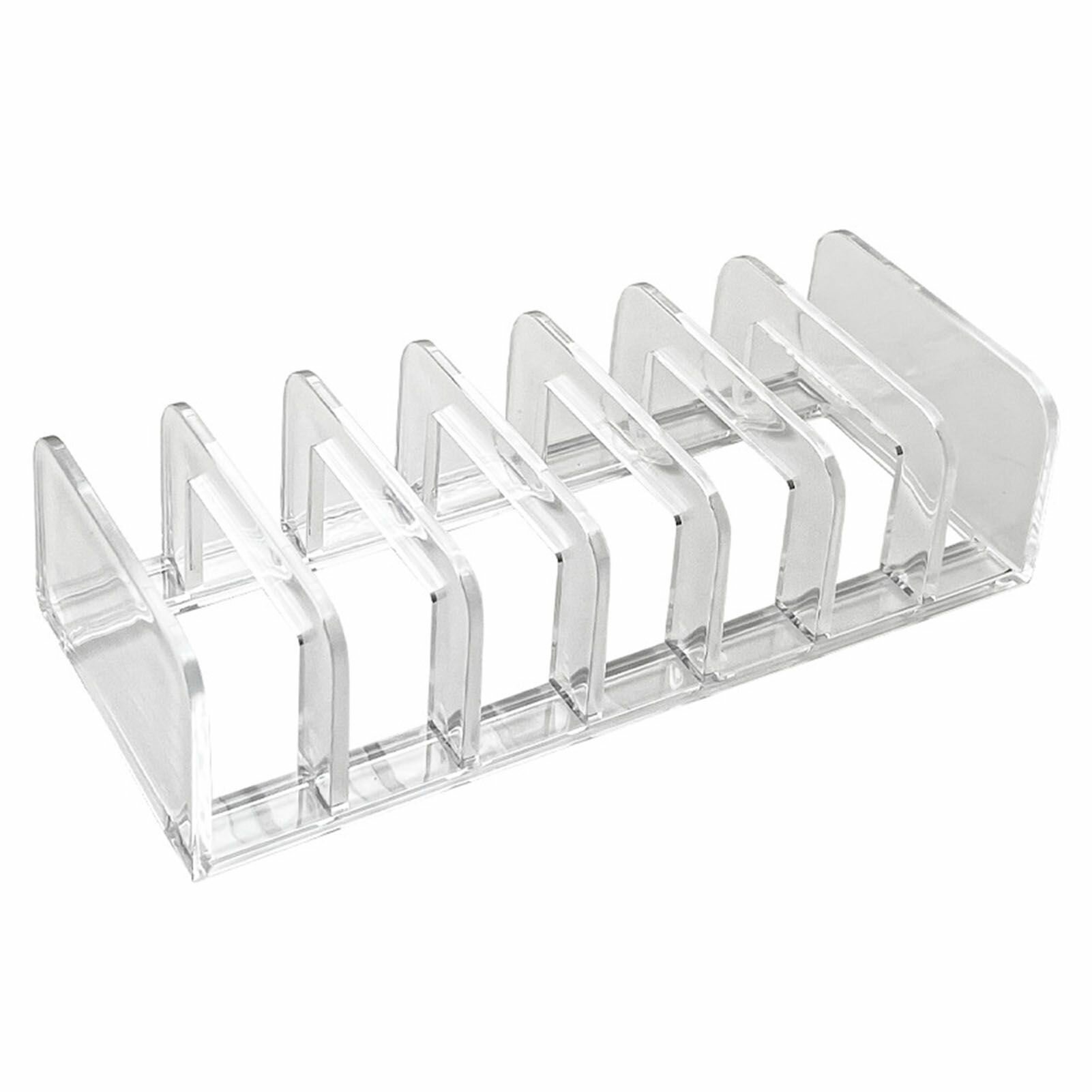Органайзер для палитры теней для век, 7 секций, прозрачный акриловый органайзер для макияжа, для тумбочки на столешнице в ванной комнате