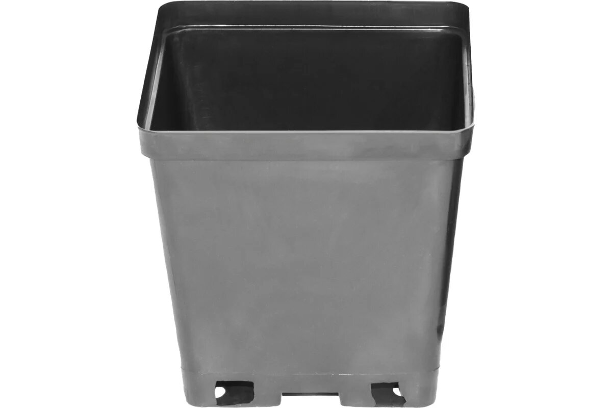 Горшок для рассады UOKSA 15x15x15 см, объем 2.7 л, литый и твердый материал с плотным дренажем