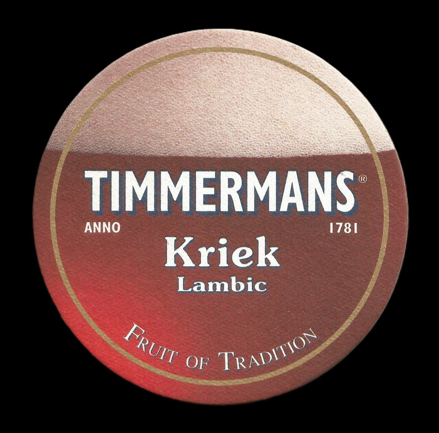 Бирдекель (костер) Бельгия Timmermans Kriek Lambic (подставка под пивной бокал)