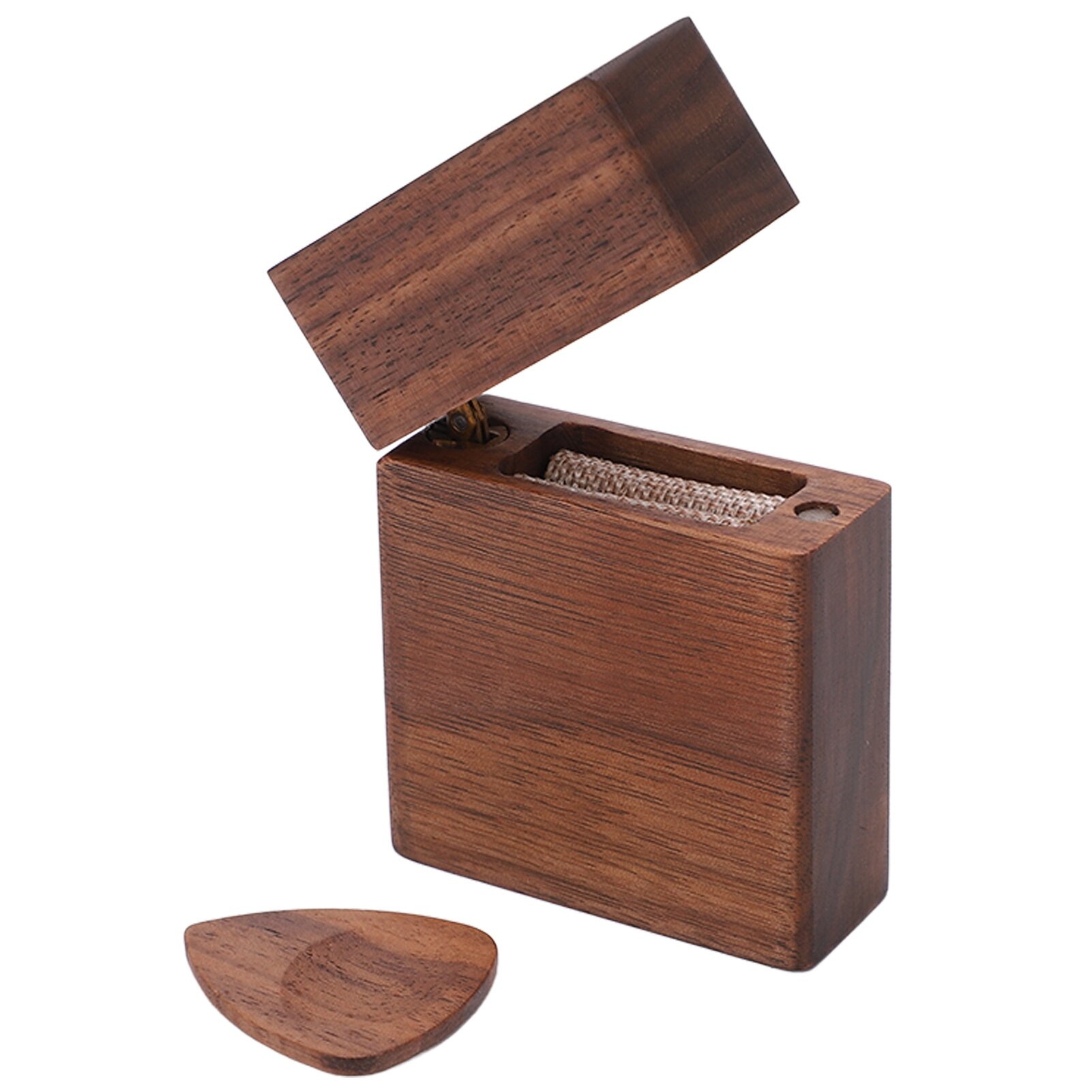 Держатель для медиатора, деревянный специальный чехол для медиатора в форме зажигалки с сумкой для хранения для любителей музыки, гитаристов