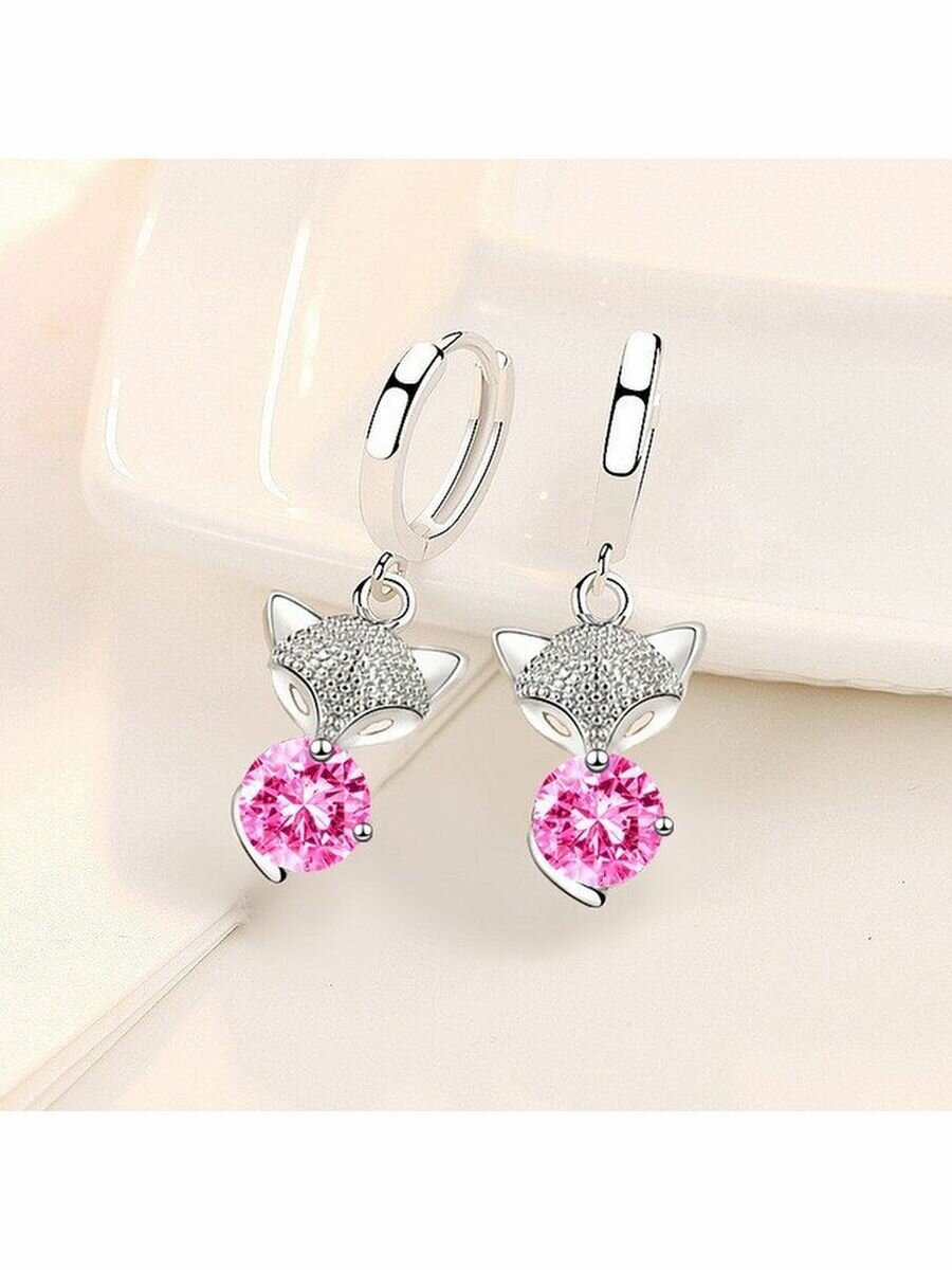 Серьги пусеты, кристалл