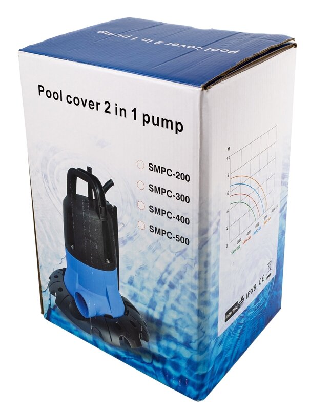 Дренажный насос PoolMagic SMPC-300, для бассейна, пластик, 300 Вт