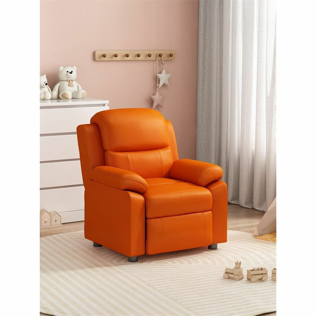 Детский диван из искусственной кожи с деревянным каркасом мультяшный дизайн для детской комнаты безопасный