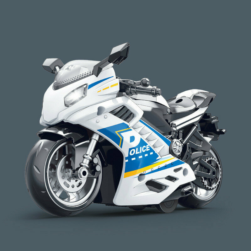 Игрушка мотоцикл полиции симуляция с интерактивным звуком светом для детей стильф