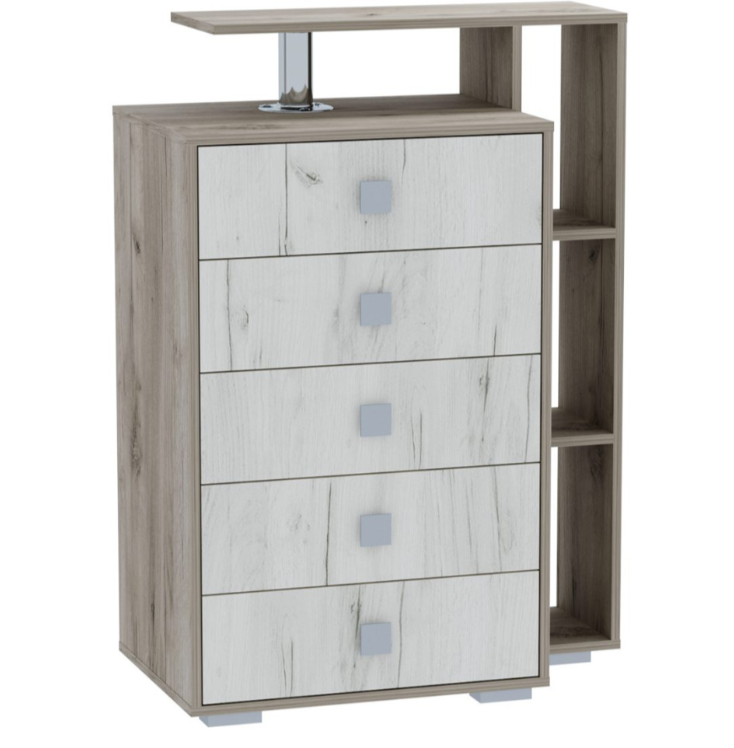 Комод FANT Ольга 17 Дуб крафт серый-белый Размеры: Высота 1090мм Глубина 460мм Ширина 800мм