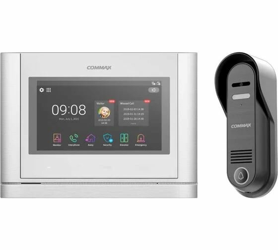 IP Комплект видеодомофона и вызывной панели COMMAX CIOT-1020M White/D20P