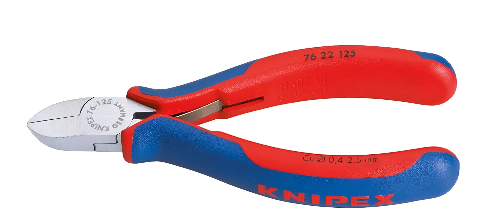 Бокорезы электромеханика, пружина, без фаски, 125 мм, фосфатированные, 2-комп ручки