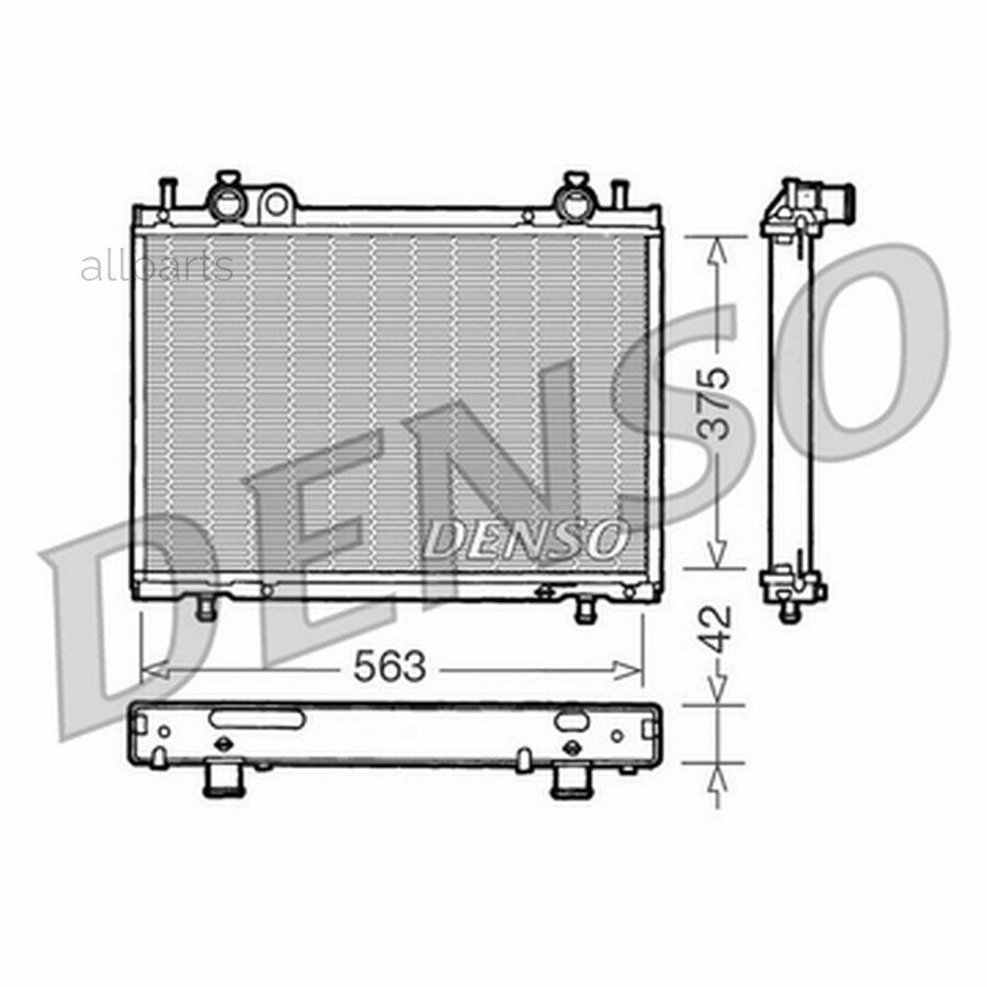 DENSO DRM09021 Радиатор охлажд. FI BRAVO/A 1.9 TD AC/MAREA 1.9 TD