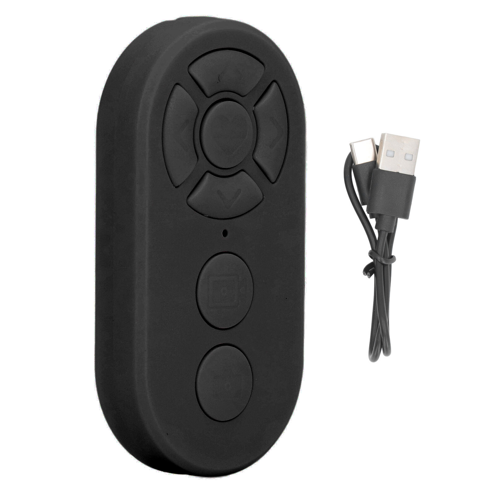 Пульт дистанционного управления с кнопкой для селфи типа C, перезаряжаемый по Bluetooth, 10 м / 32,8 фута, для записи видео в электронной книге, черный