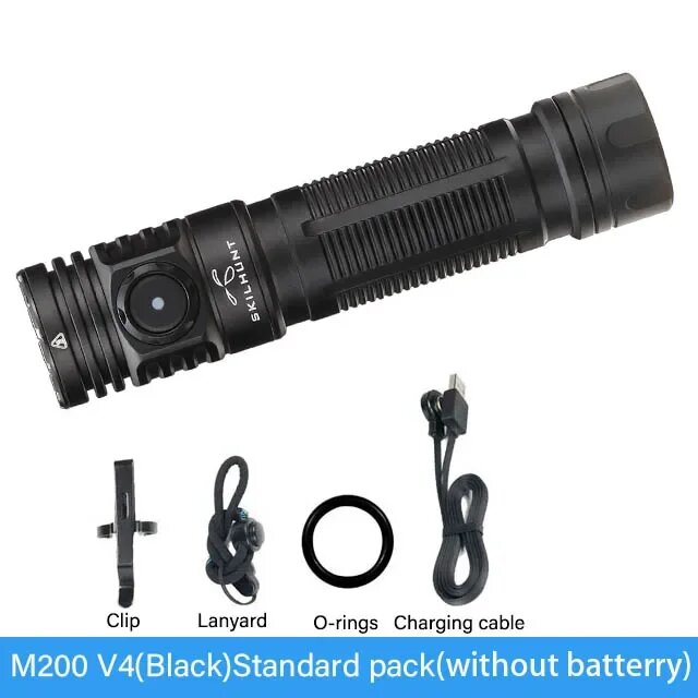 Skilhunt ESKTE M200 V4 фонарик 1900 люмен TN Cool White, Черный, M200 V4(Black) pack