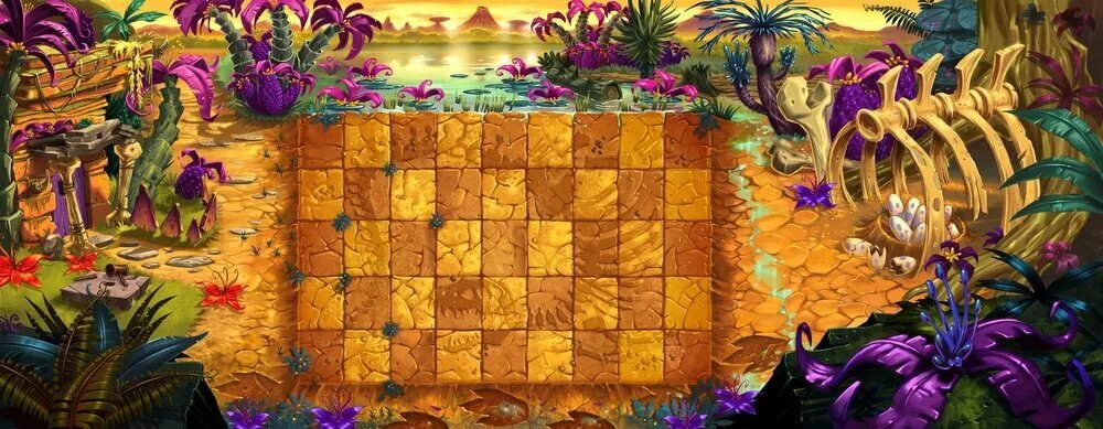 Коврик для игры растения против зомби / игровое поле для настольной игры 90*40cm YZT2