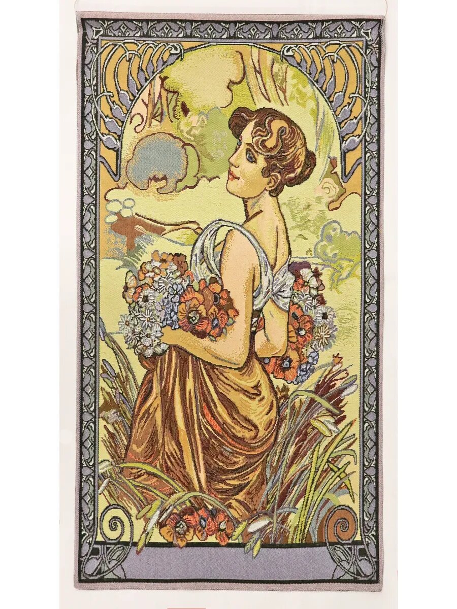 Гобеленовое панно "Лето" А. Муха 40х70 см