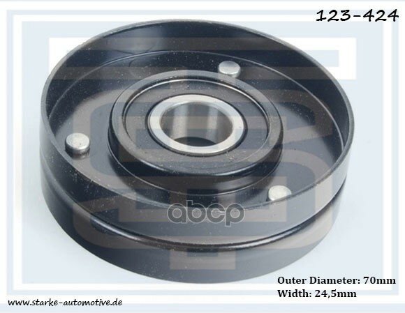 Натяжитель ремня генератора Audi/VW 55714 123-424 STARKE Отдельно ролик!/038903315C 038903315C STARKE арт. 123424