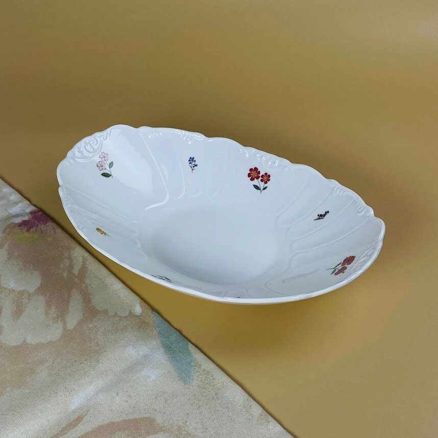 Овальное блюдо 30см крокус Фарфор 109-207 118-109-207