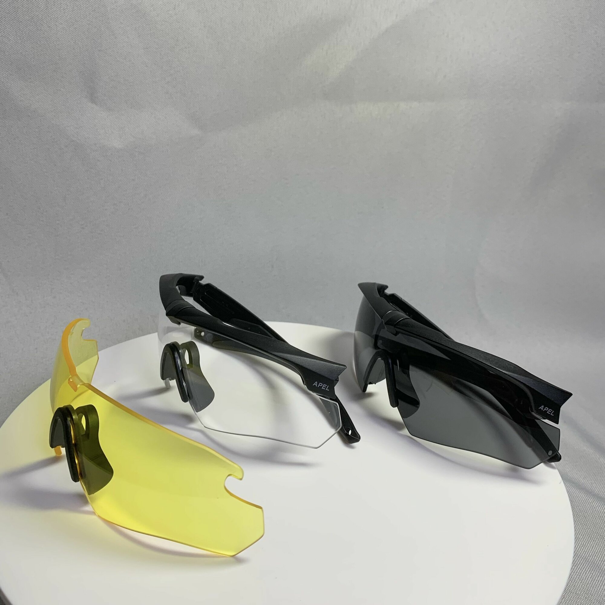 Очки тактические для стрельбы ESS CROSSBOW BLACK W/ CLEAR (прозрачные), Smoke Gray (серые), HI-DEF YELLOW(жёлтый)