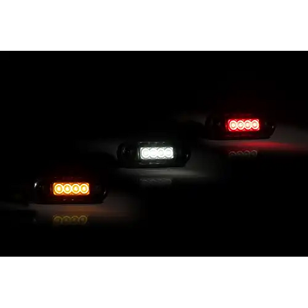 FRISTOM FT-073 B LED DARK фонарь габаритный белый, led 12-36в с проводом 0.5м,84х28мм, с прокладками\ omn